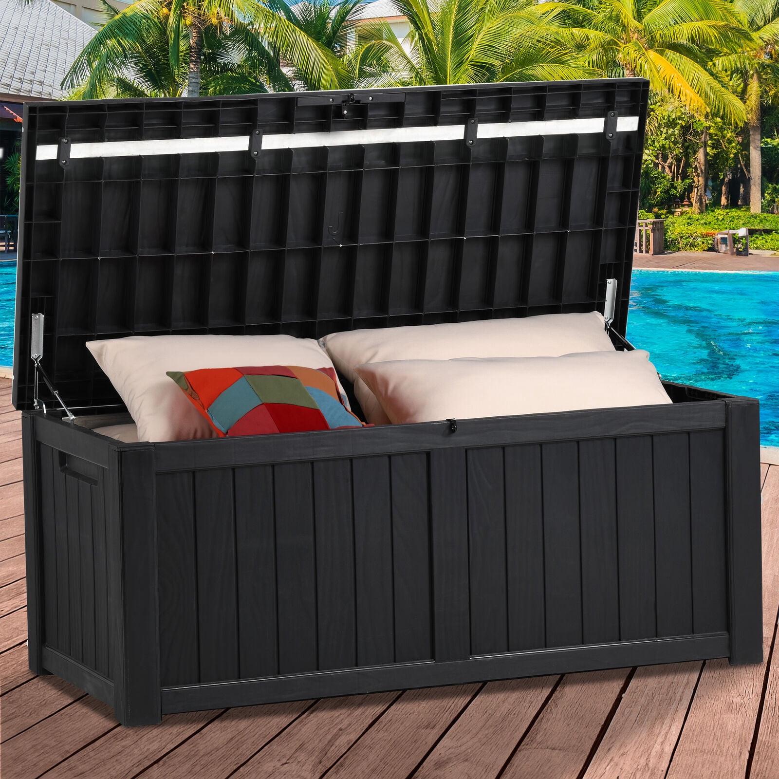 YANG2 Premium Outdoor Storage Deck Box - Patio Waterproof Storage ...