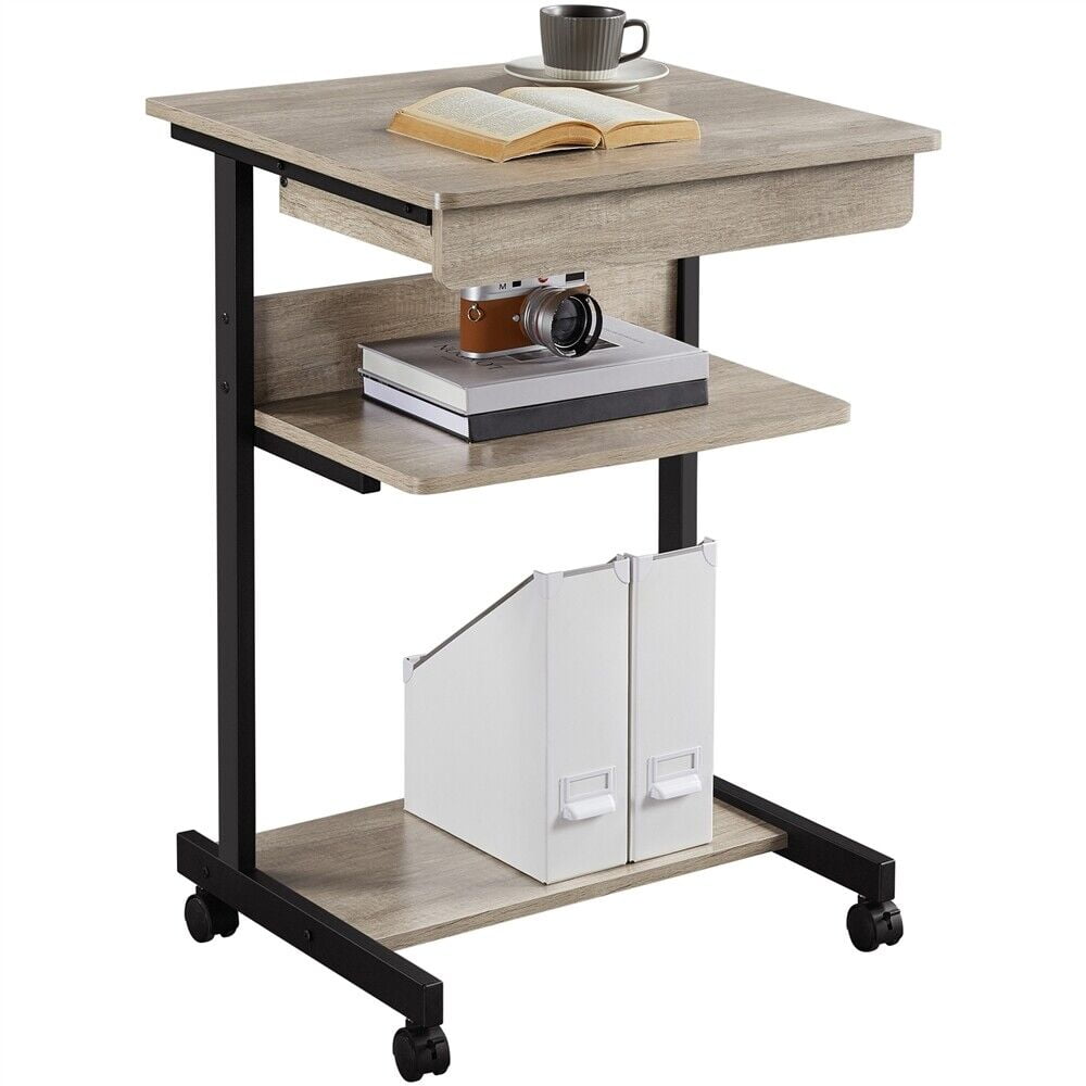 YANG2 Premium Rolling Computer Desk - Compact and Functional Small ...