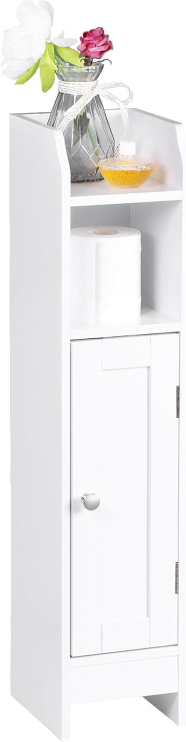 YANG2 Slim Bathroom Storage Cabinet, Narrow Bathroom Cabinet with Door ...