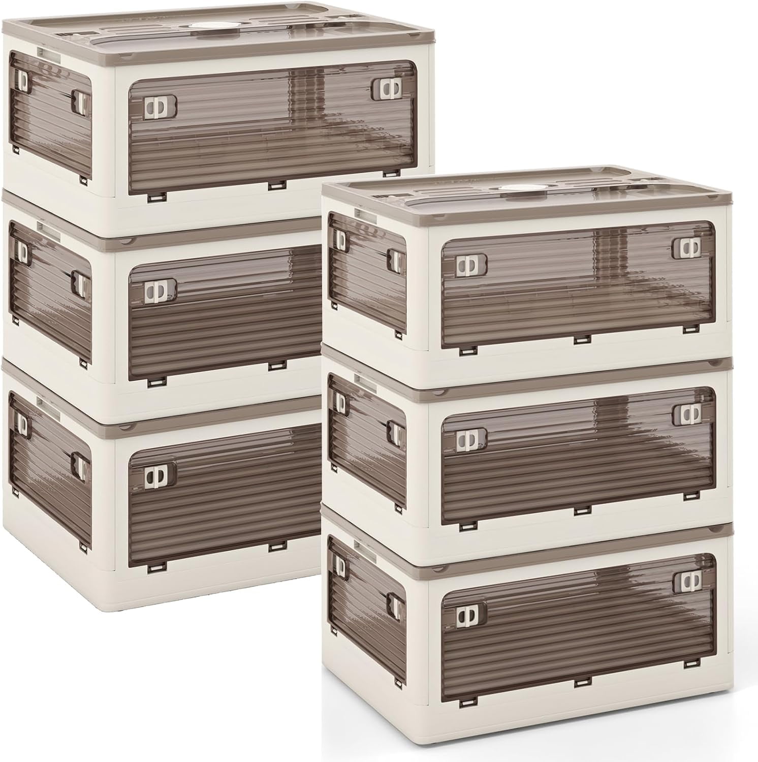 YANG2 Storage Bins with Lids and Hidden Wheels, 48 Gal Total Capacity ...