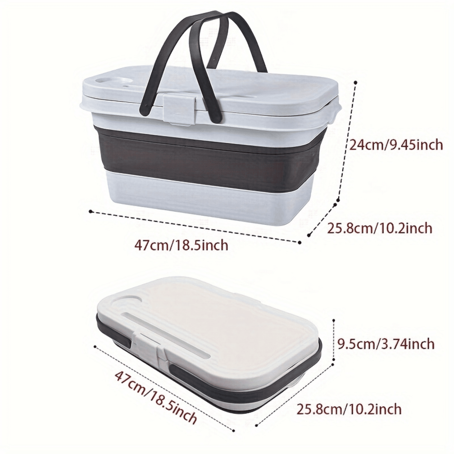 YANGCYY Convenient Multifunctional Outdoor Picnic Basket with Foldable ...