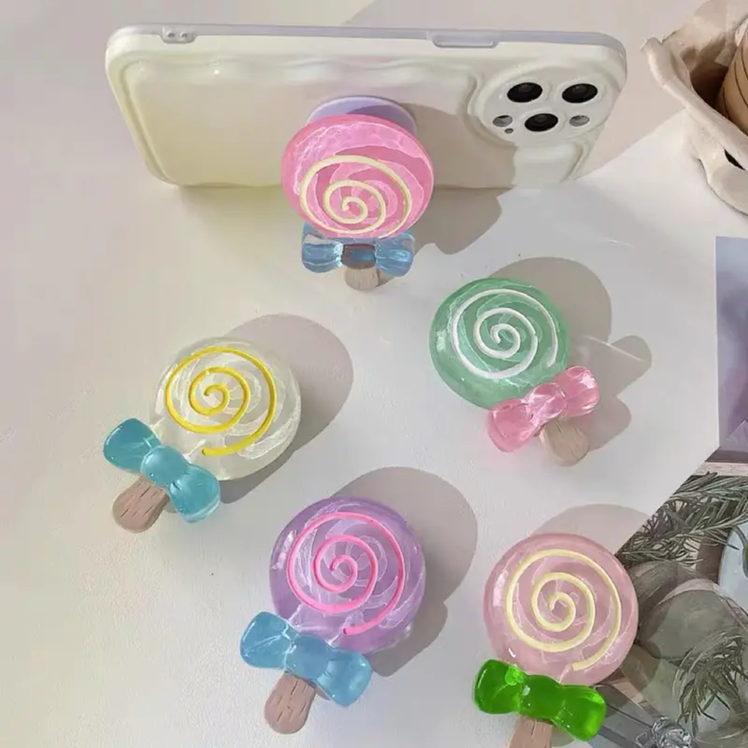 YANGCYY Creative 3D Lollipop Shape Phone Case Stand - Perfect for All ...