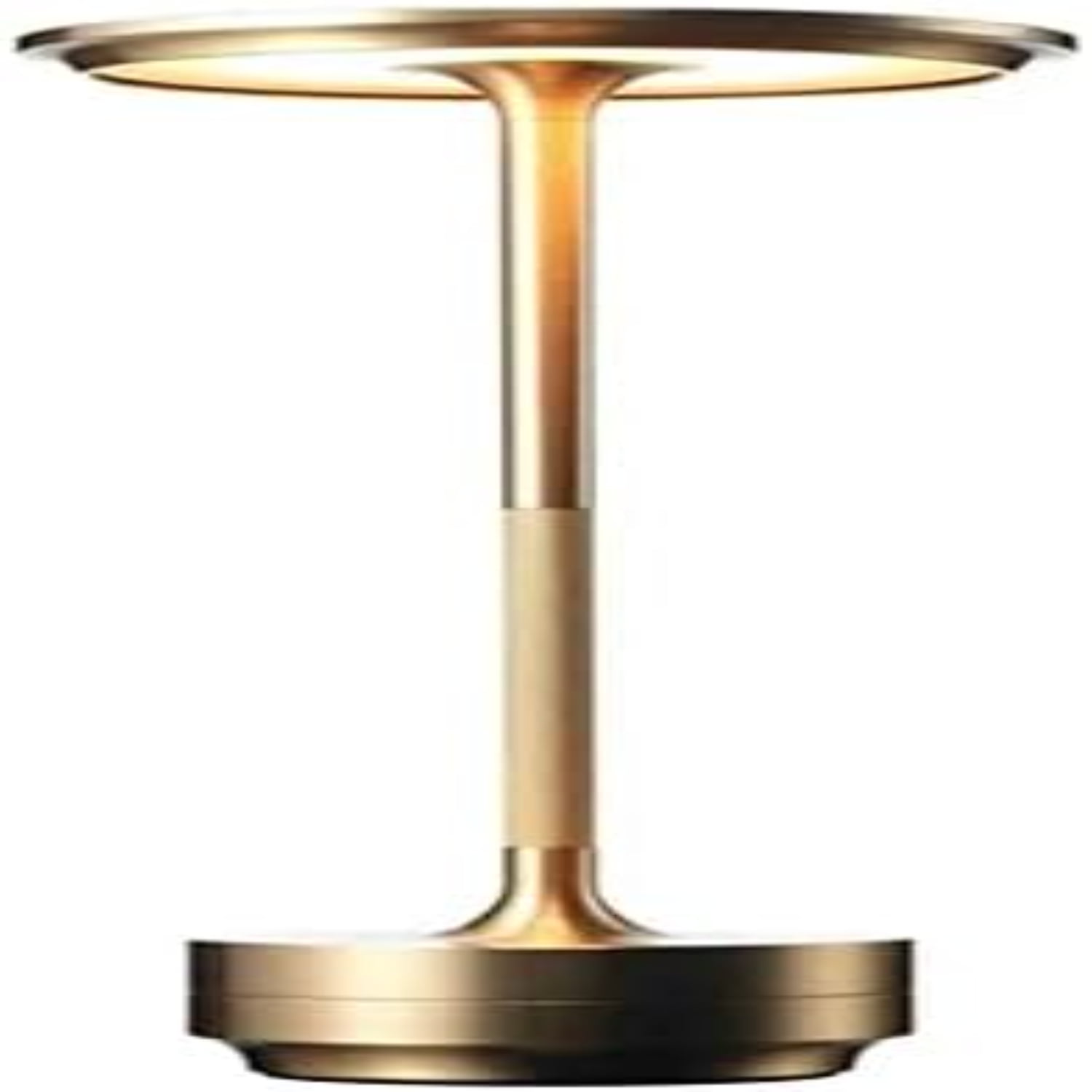 YANGCYY Rechargeable Dimmable Cordless Waterproof Metallic LED Touch Table Lamp in Gold ...
