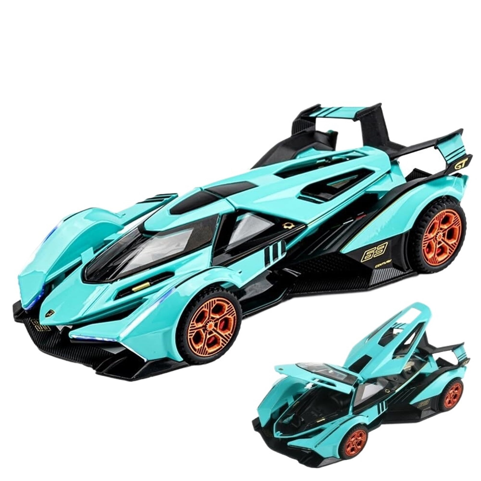 YANGJ 1:32 Scale Rear Pull Toy Car with Lights and Music Model Car ...