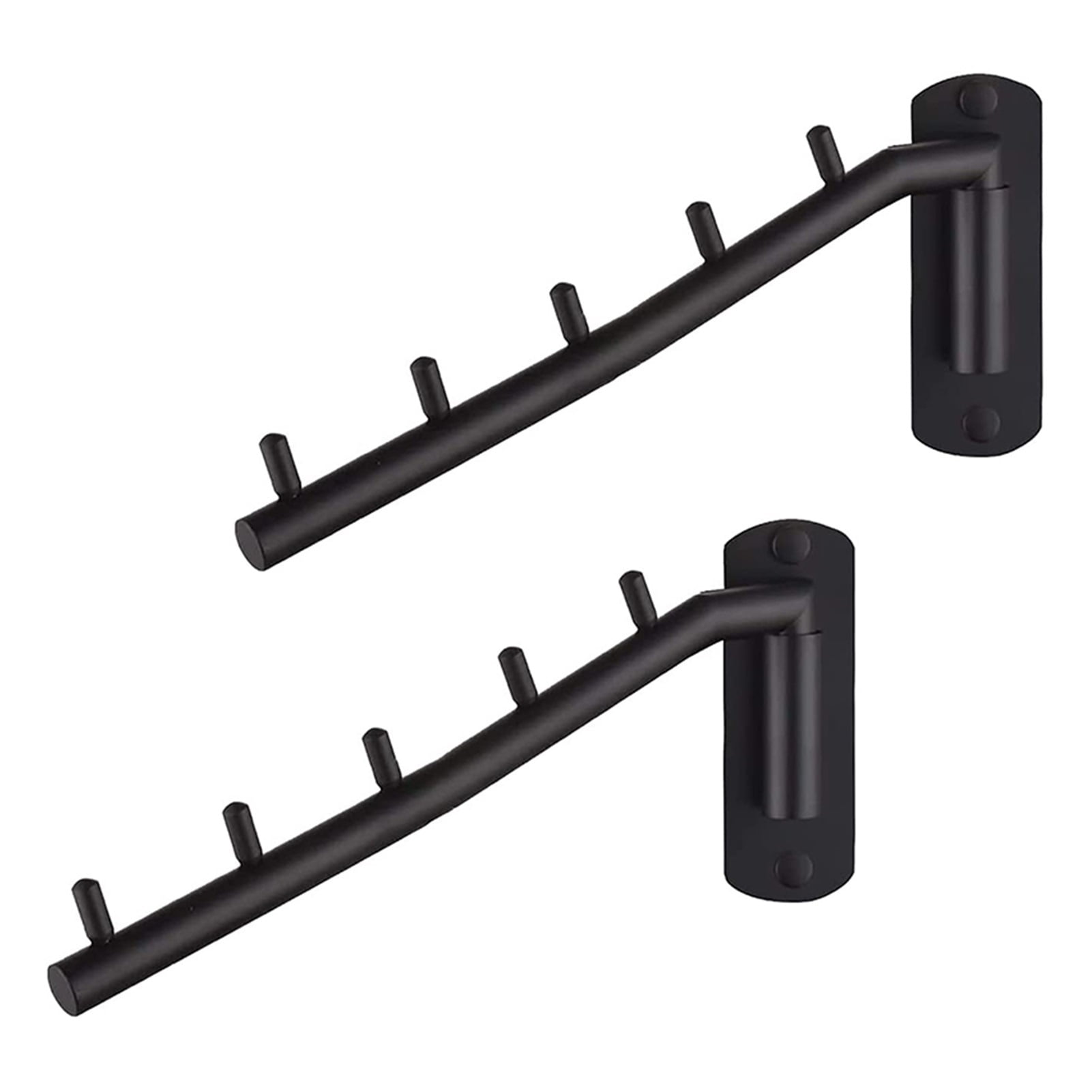 YANGJD 2 Pieces Of Black Folding Wall Hanging Clothes Rack Wall Hanging ...
