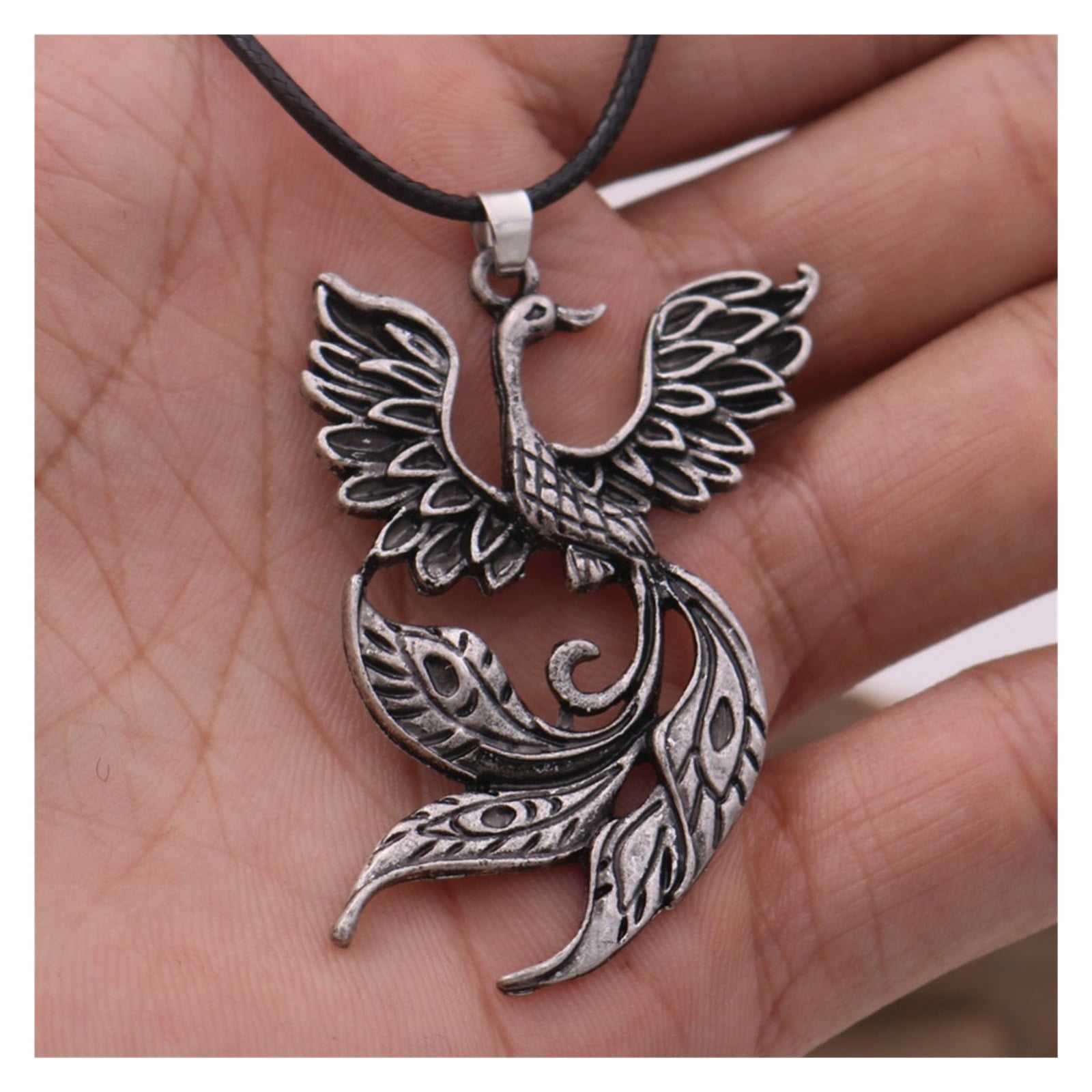 YANGJD Norse Viking Amulet Phoenix Totem In The Rune Circle Nordic Fire ...