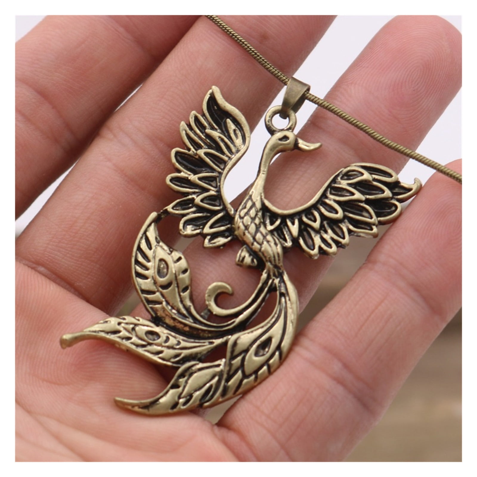 YANGJD Norse Viking Amulet Phoenix Totem In The Rune Circle Nordic Fire ...