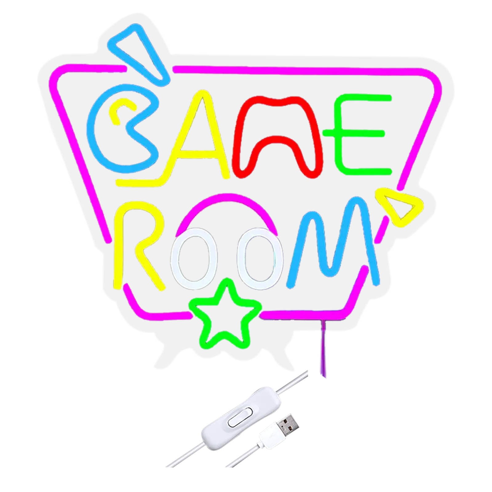 YANGJUN Gamer Neon Sign for Gaming Room Decor, LED Game Controller ...