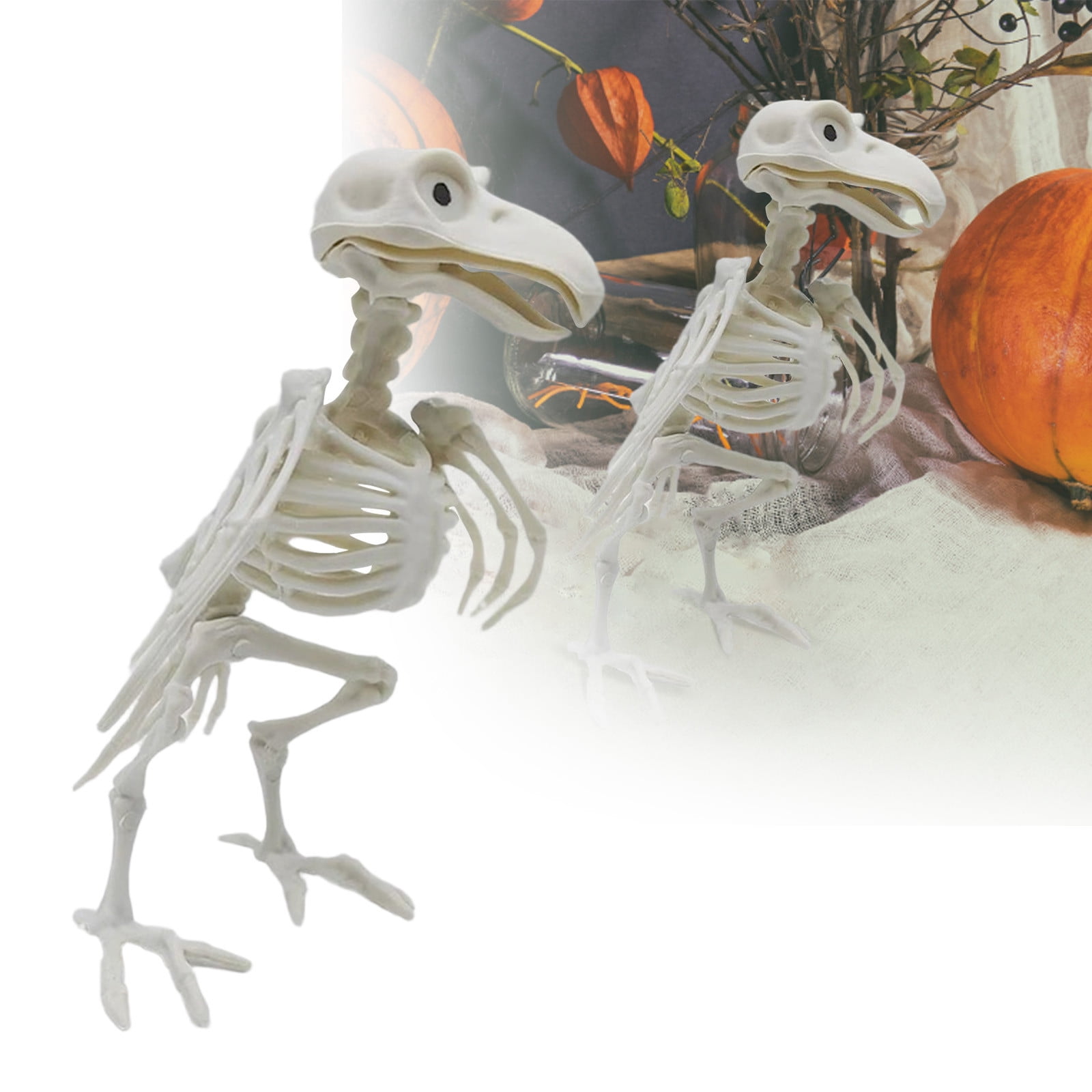 YANGJUN Halloween Desktop Decoration Halloween Party Supplied By Bird Skeleton Figure For ...