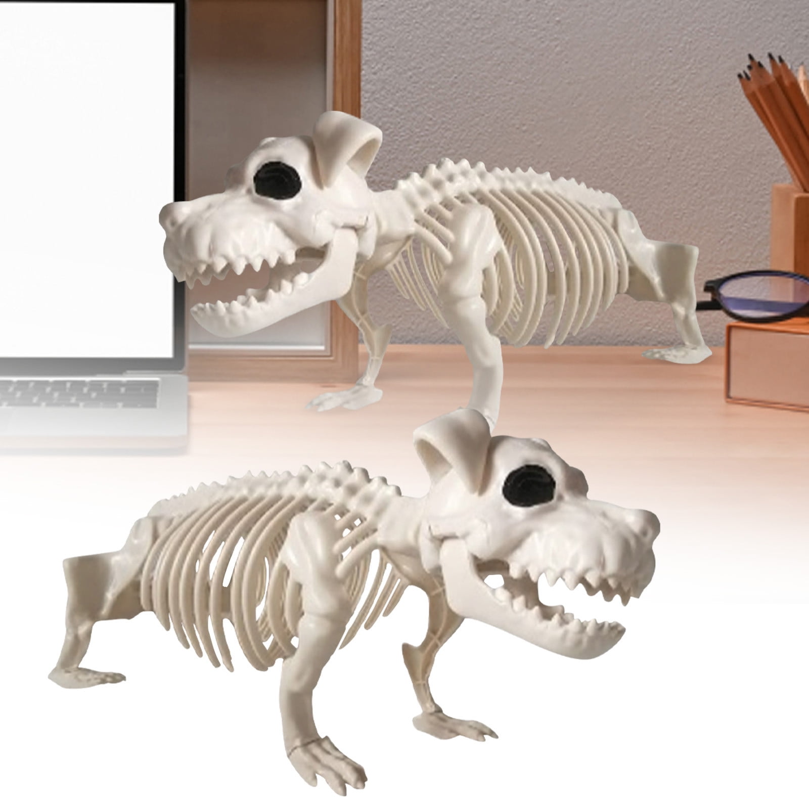 YANGJUN Halloween Desktop Decoration Halloween Party Supplied By Dog Skeleton Figure For Festive ...