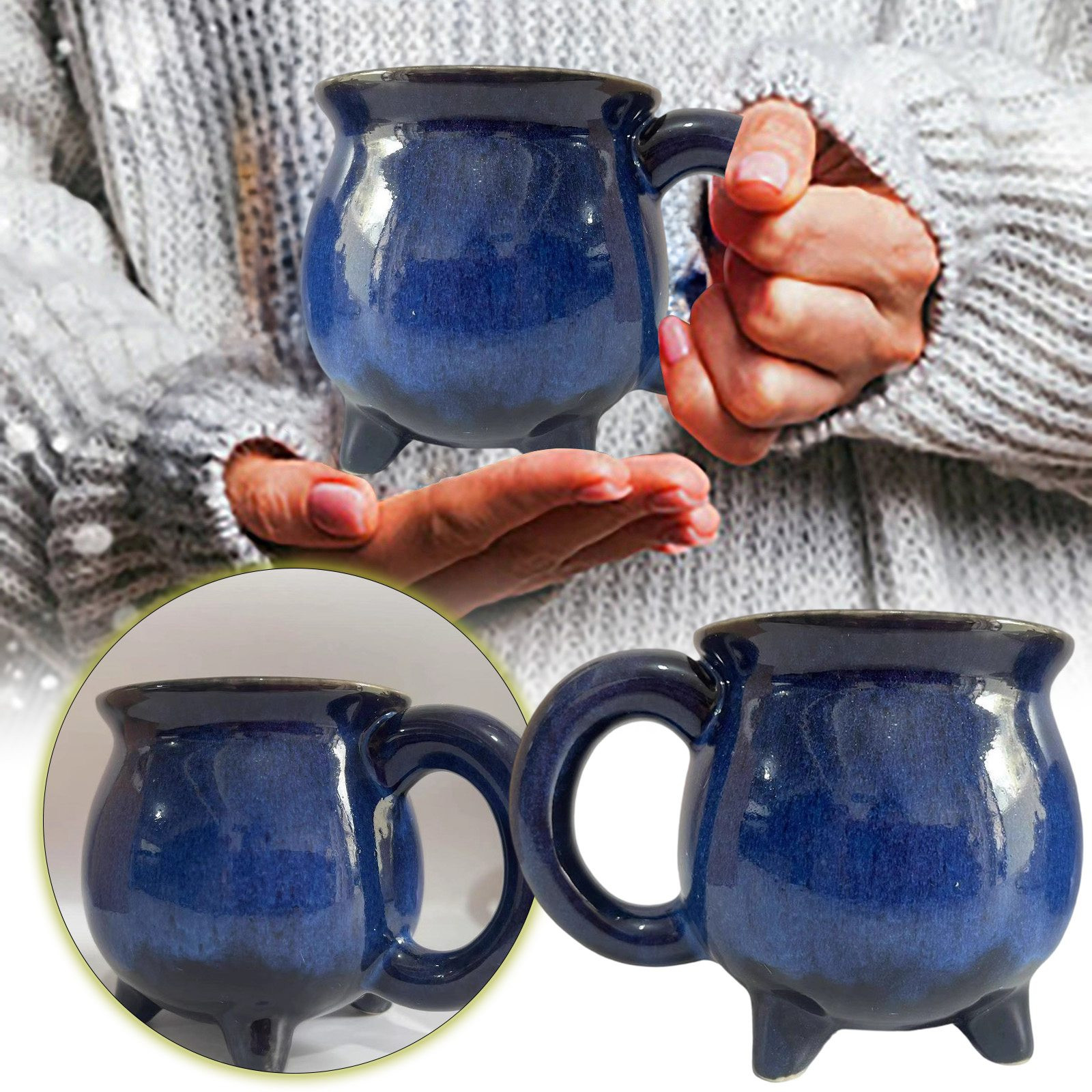 YANGJUN Halloween Witch Soup Kiln Transformation Coffee Cup, Handmade ...