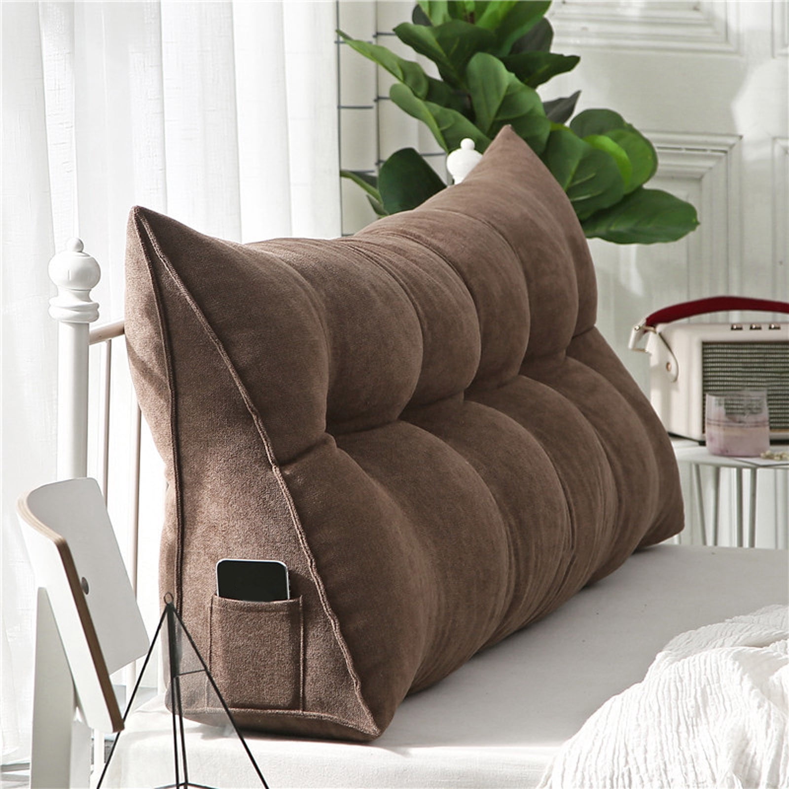 YANGJUN Triangular Pillow, Headboard Pillow, Wedge-Shaped Headboard ...