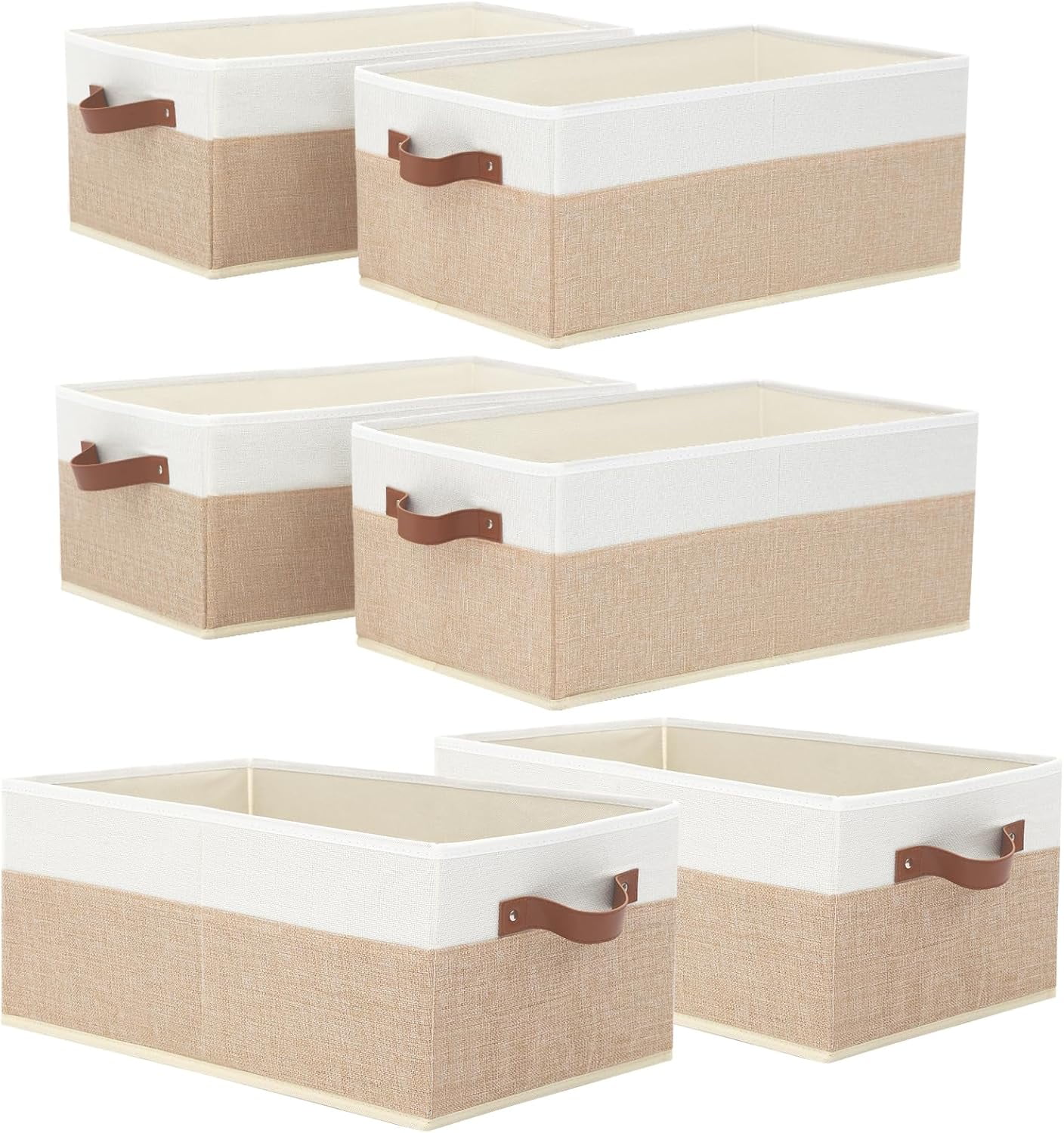 YANGLI 6-Pack Fabric Storage Bins, Large Storage Baskets for Shelves ...