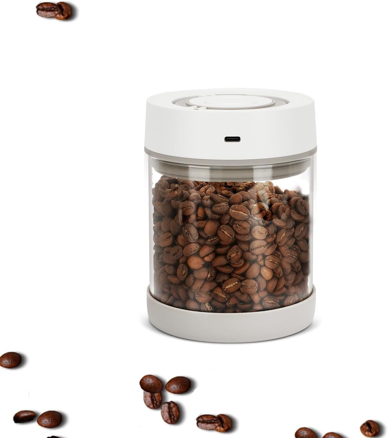 YANGLI Electric Airtight Coffee Canister, 600ml Vacuum Storage with ...