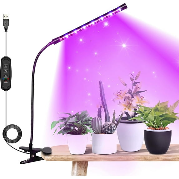 YANGLI Full Spectrum LED Grow Light Strips, Auto ON/Off 3/9/12H Timer ...
