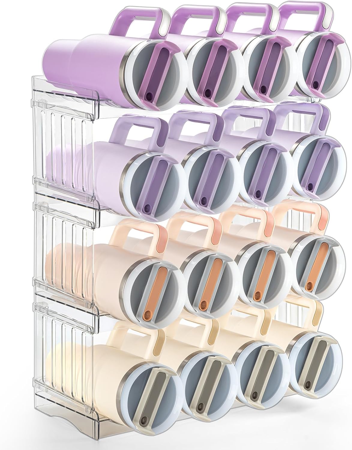 YANGLI Upgraded Tumbler Organizer for Stanley Cup 40 oz, Holds 16 ...
