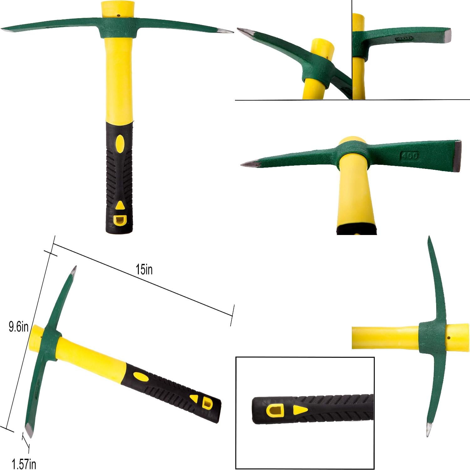 YANGUCY Heavy Duty Durable 1.4Lbs Forged Pick Mattock Hoe with ...