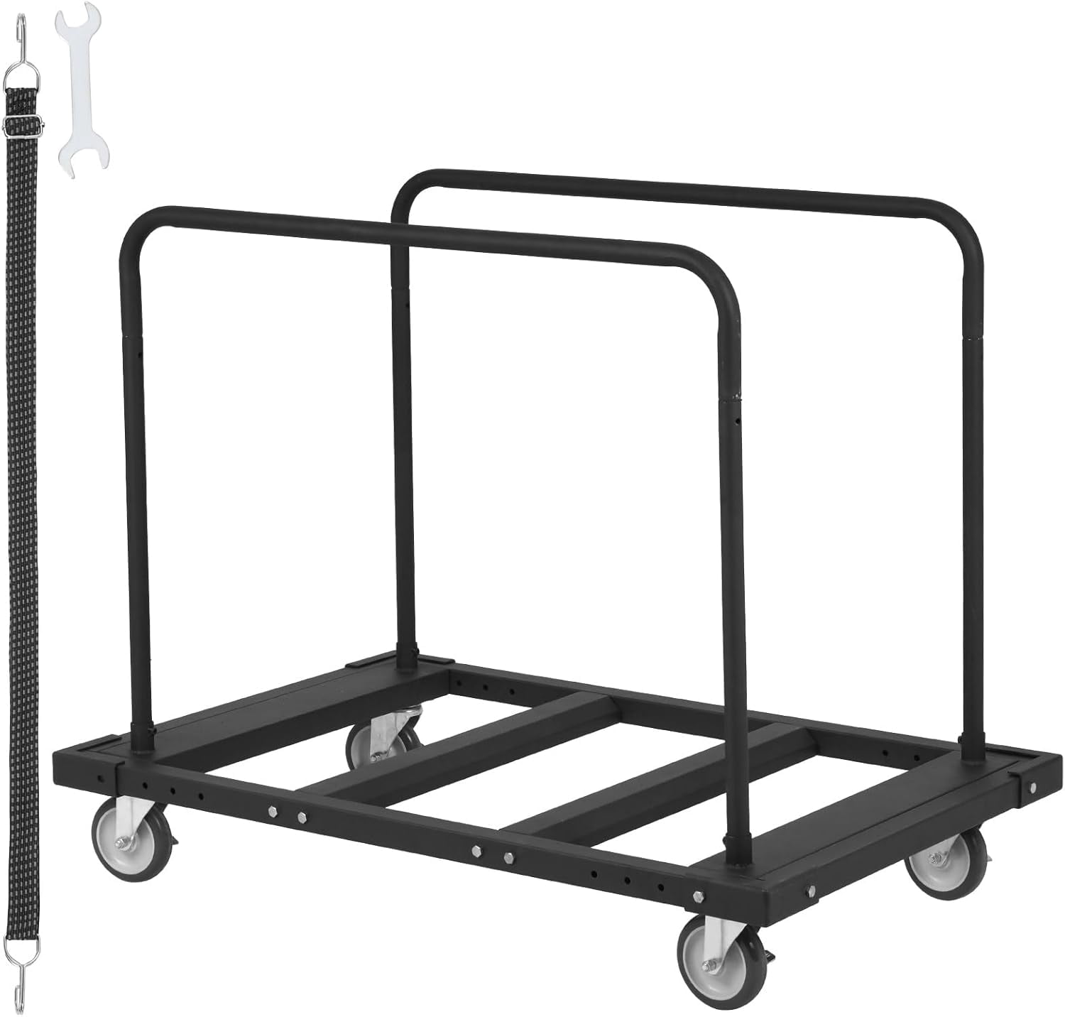 YANGY Folding Table Cart, 1800 LBS Heavy Duty Table Trolley with 5 ...