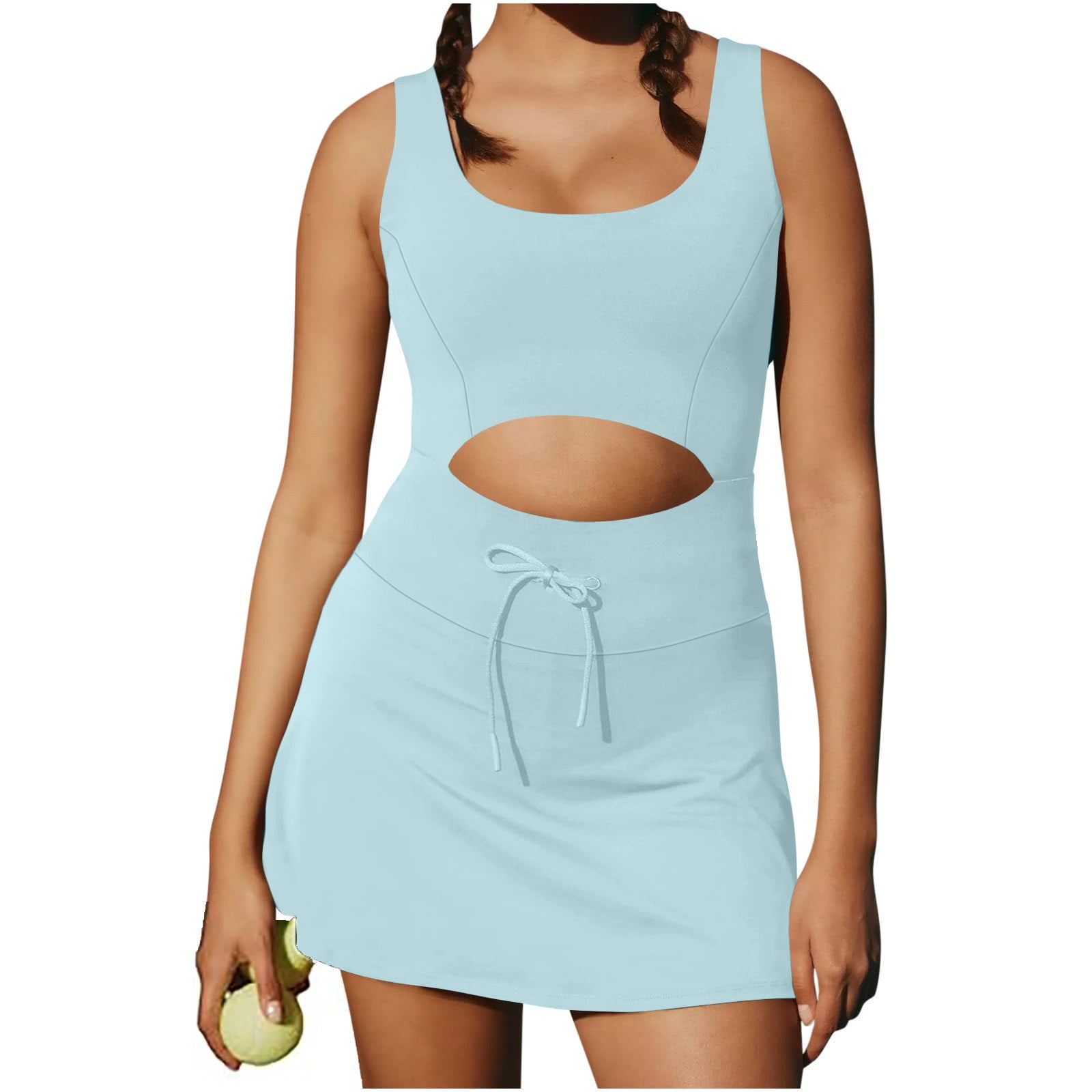 YANHAIGONG Athletic Womens Tennis Dress,Tennis Dress with Built In ...