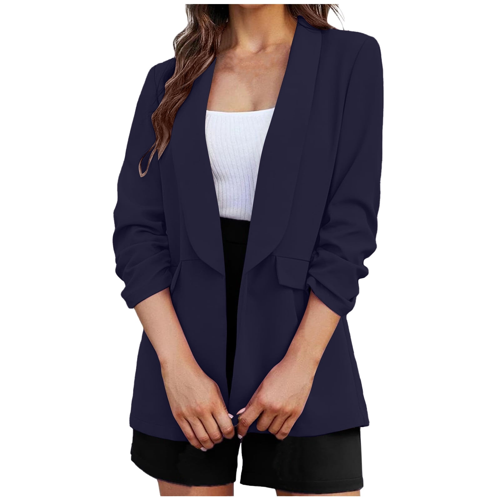 Summer Savings!YANHAIGONG Blazer Jackets for Women Clearance Plus Size ...