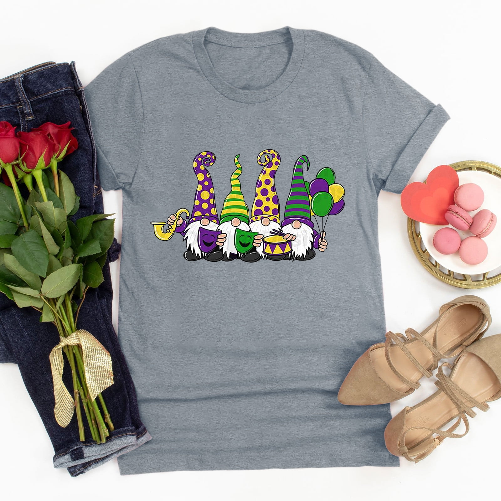 YANHAIGONG Date Night Shirts for Women Sexy,Women's Mardi Gras Shirts ...