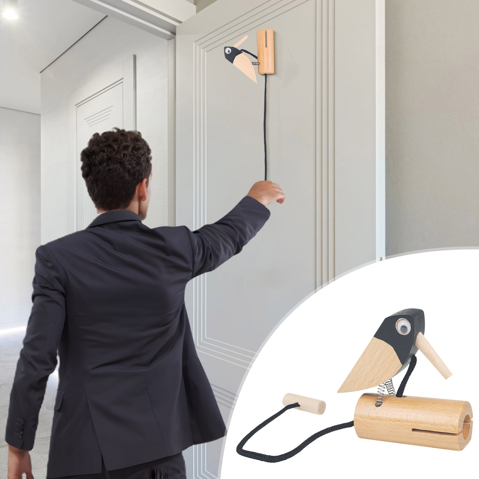 YANHAIGONG Doorbell in The Shape Of A Woodpecker,Handmade Woodpecker ...