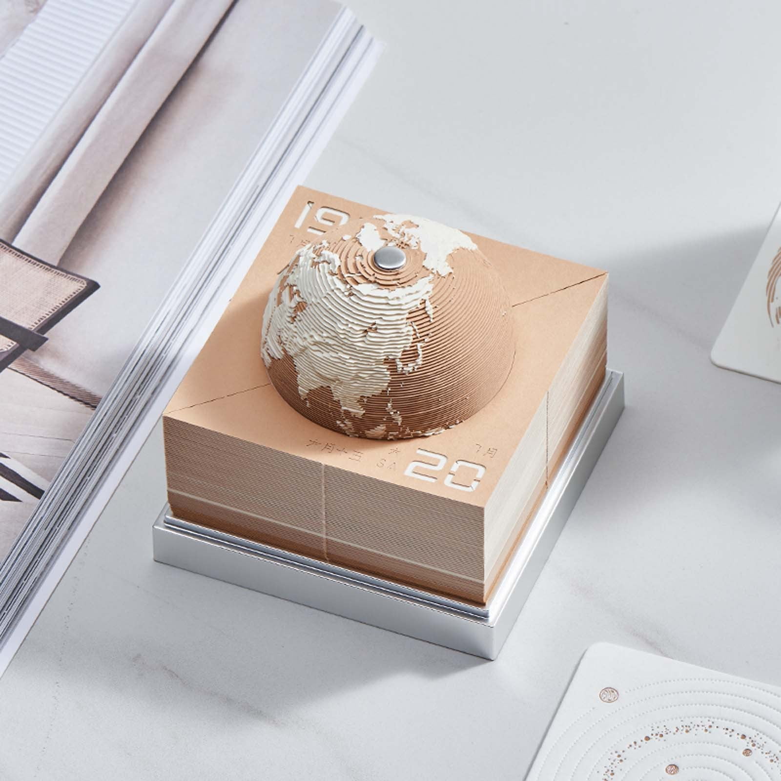 YANHAIGONG Earth Calendar 2024,Earth Model Paper Sculpture Calendar ...