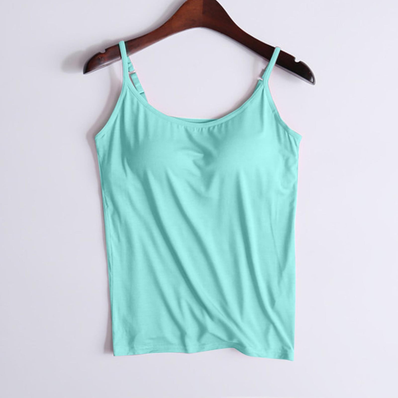 YANHAIGONG Ladies Camisole With Built in Bra Cups, Ladies Camisole With ...