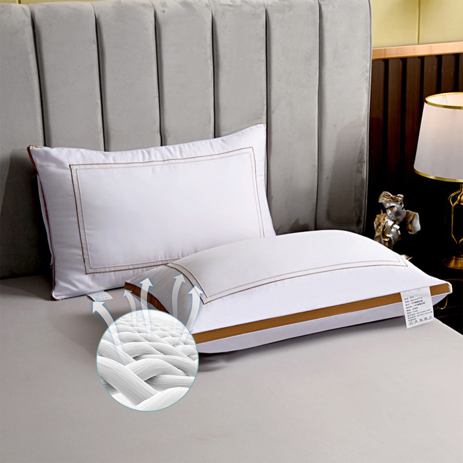 YANHAIGONG Rectangular Pillows for Bedroom,Bed Pillows for Sleeping ...