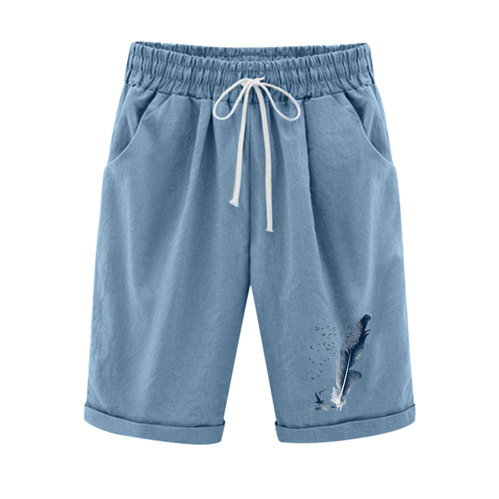 YANHAIGONG Shorts For Women Fashion Women Short Printed Tight High ...