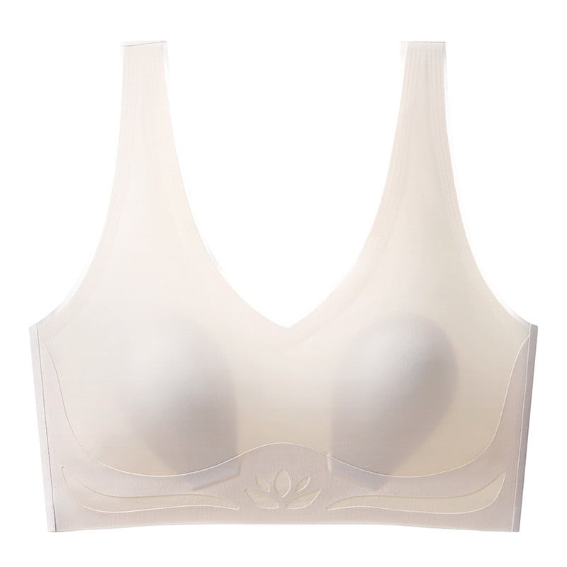 YANHAIGONG Women Mesh Traceless Daily Bra Jelly Striped Rabbit Ear Drop ...