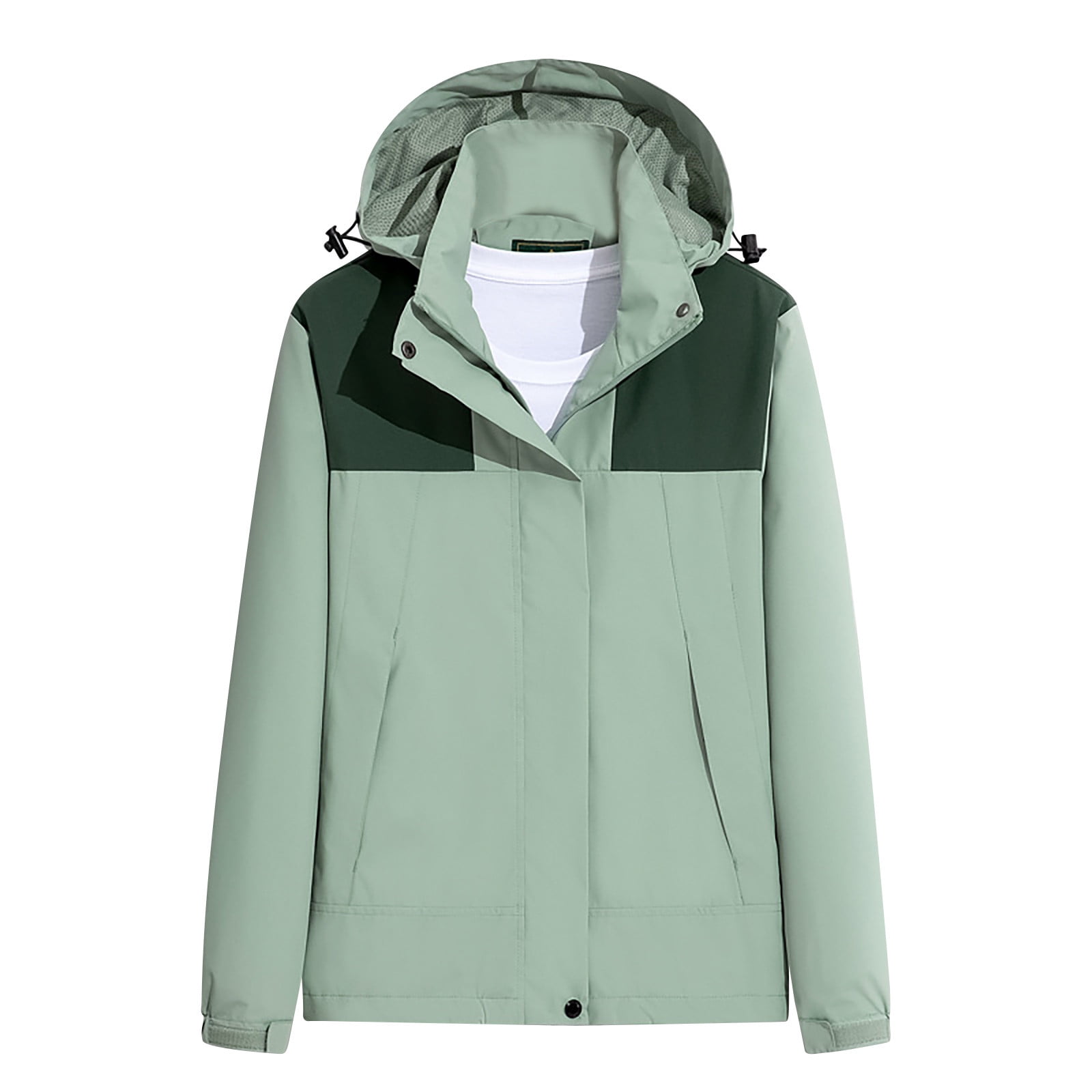 YANHAIGONG Womens Rain Jacket with Hood Waterproof Lightweight Outdoor ...