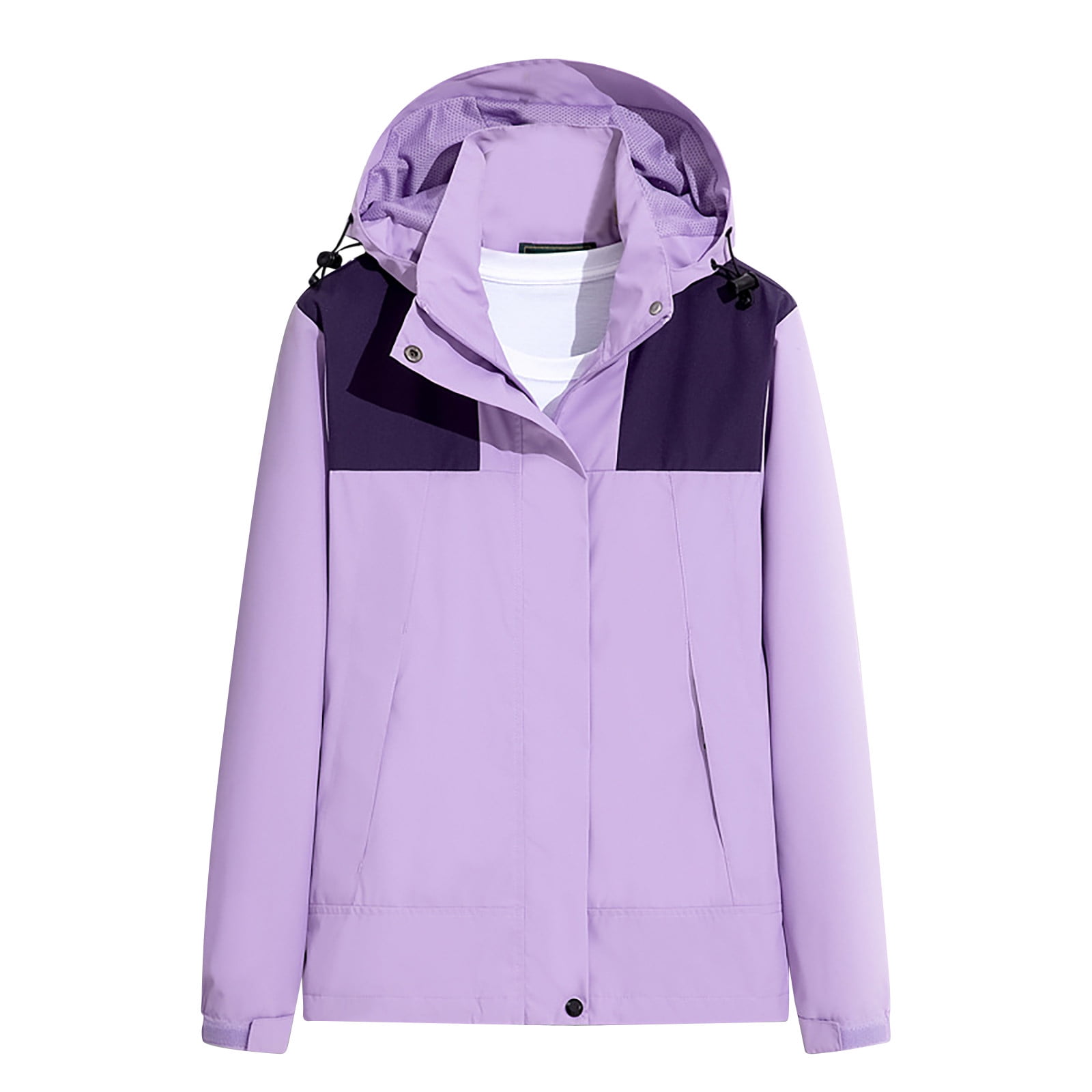 YANHAIGONG Womens Rain Jacket with Hood Waterproof Lightweight Outdoor ...