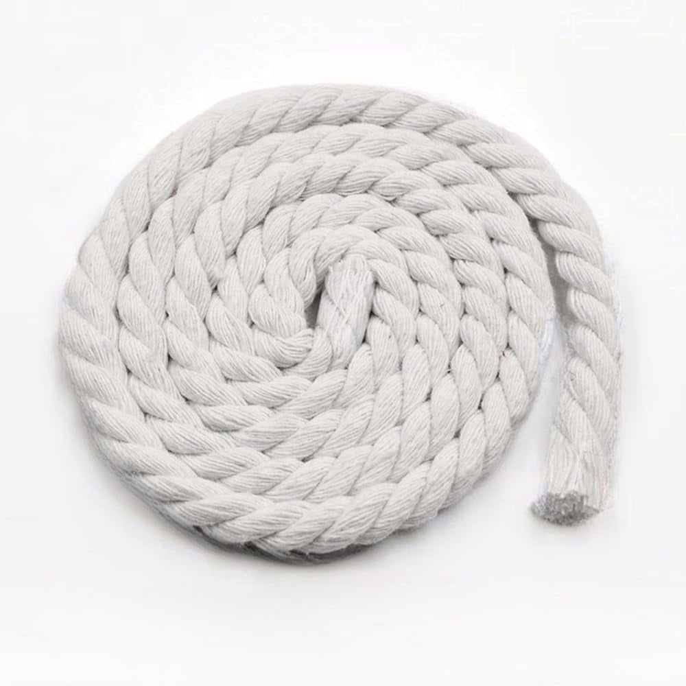 YANHOMY Macrame Cord 10mm Thick Cotton Rope,75FT 3 Strand Twisted ...