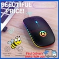 YANI- 2.4Ghz Wireless Optical Mouse Usb Rechargeable Rgb Cordless Mice ...