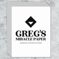 YANI- Greg'S Miracle Paper - 10 Sheets Of Synthetic Paper For Inkjet ...