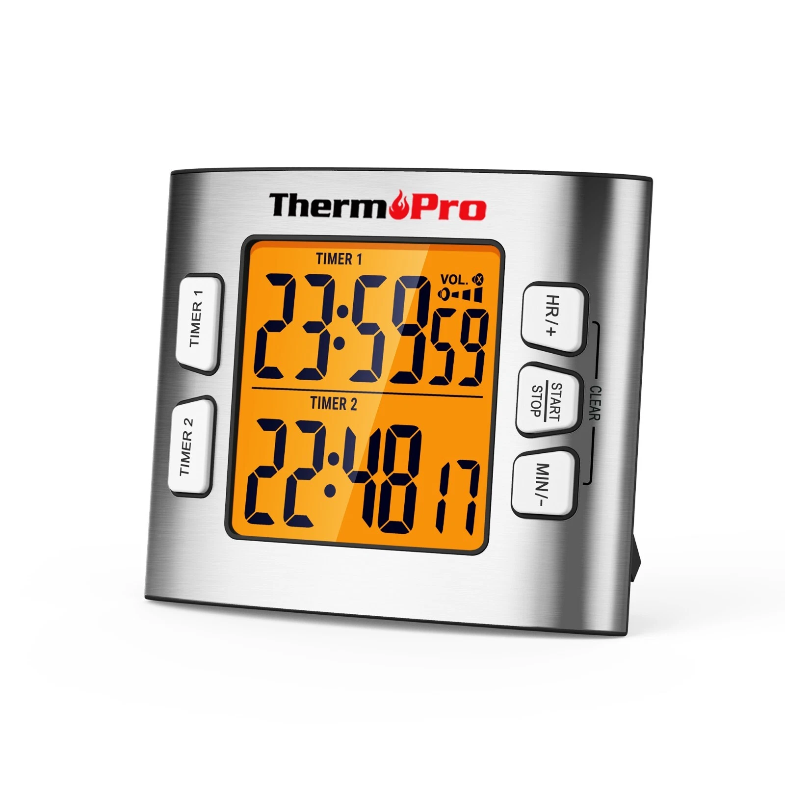 YANI -Thermopro Tm02 Digital Lcd Kitchen Timer Dual Countdown Cooking ...