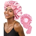 YANIBEST Satin Bonnet Silk Bonnet for Sleeping Double Layer Adjustable ...