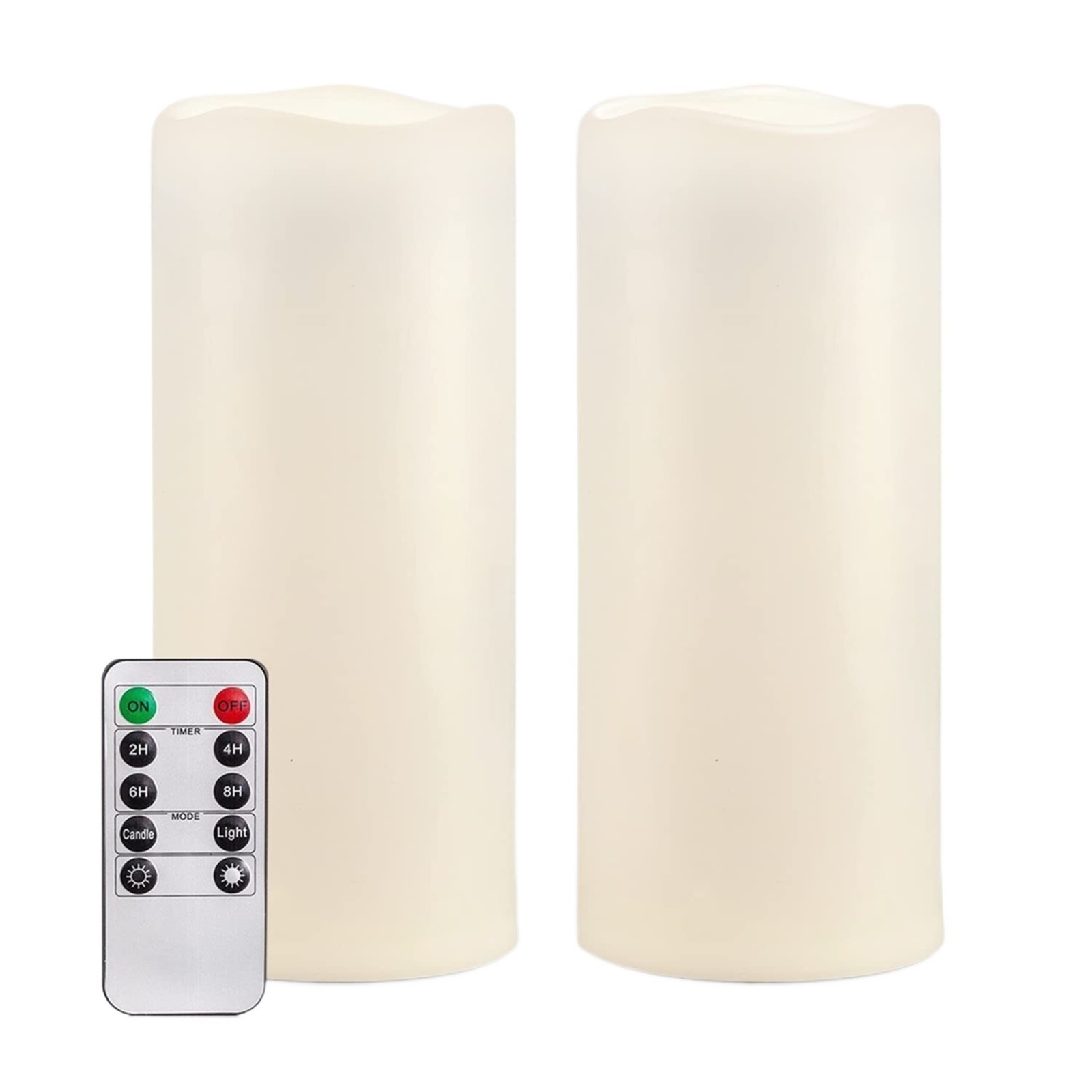YANJ Large Waterproof Outdoor Driver Flickering LED Pillar Candle for ...