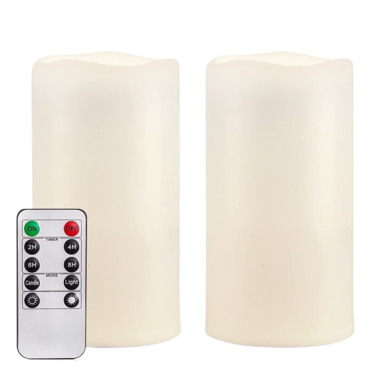 YANJ Large Waterproof Outdoor Driver Flickering LED Pillar Candle for ...