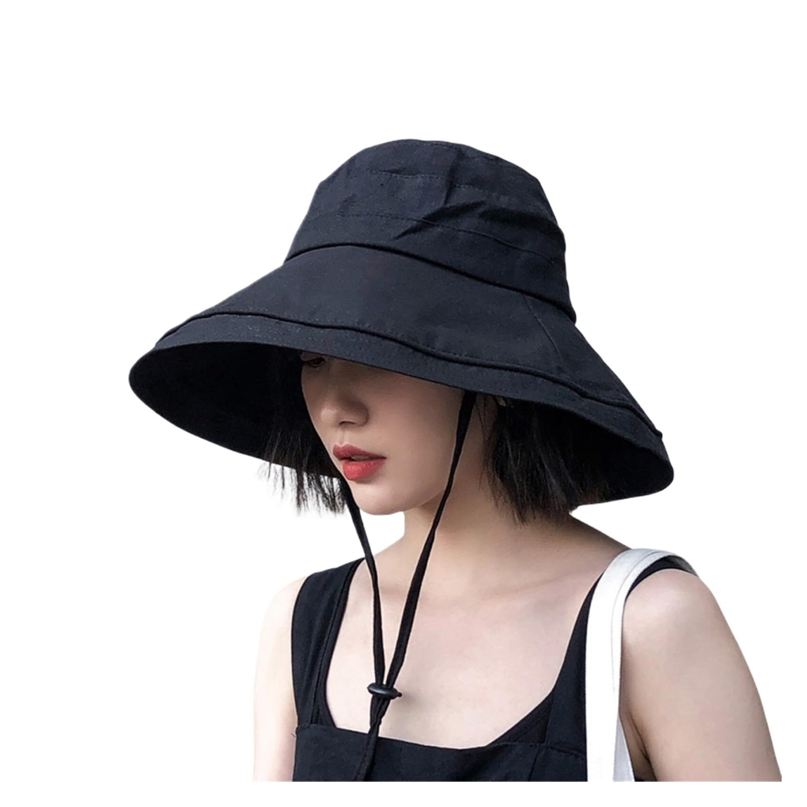 YANJ Wide Brim - UPF50+ Protection Travel Beach Sun Hat with Semi-Rigid Adjustable Foldable Brim ...