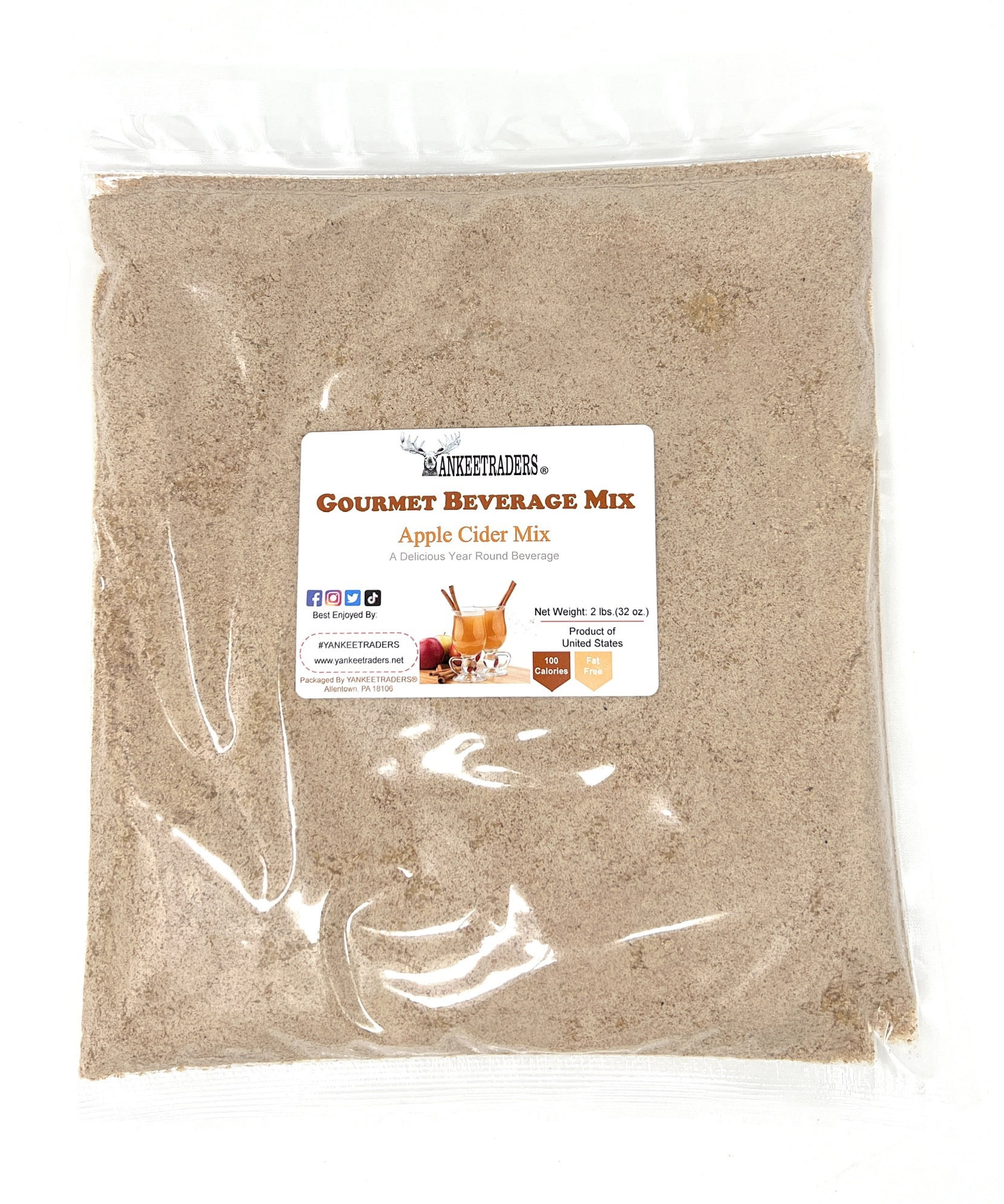 YANKEETRADERS Spiced Apple Cider Mix, Instant Hot Water Preparation, 2 ...