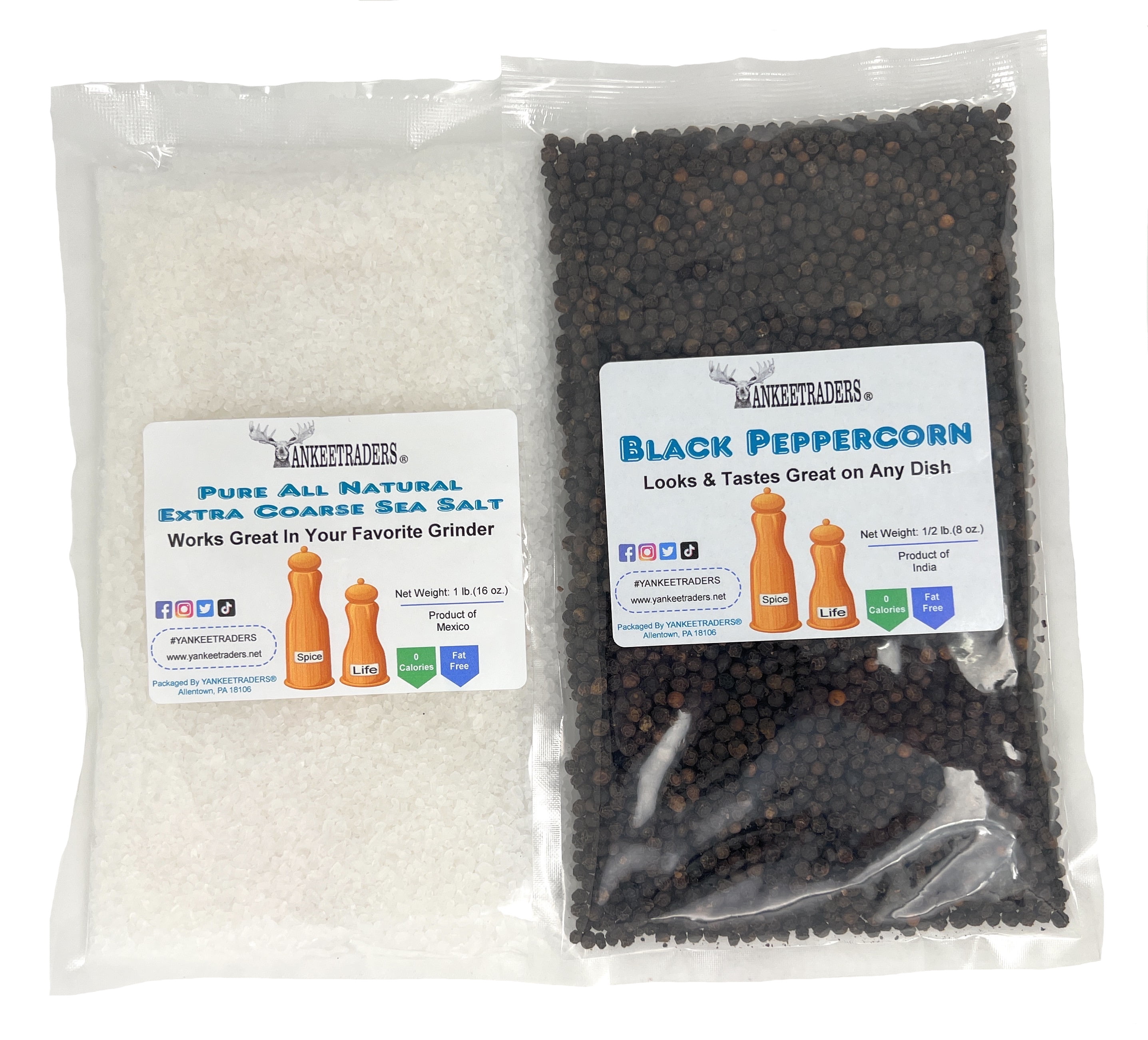 YANKEETRADERS Sea Salt & Black Pepper Packs for Breakroom - Walmart ...