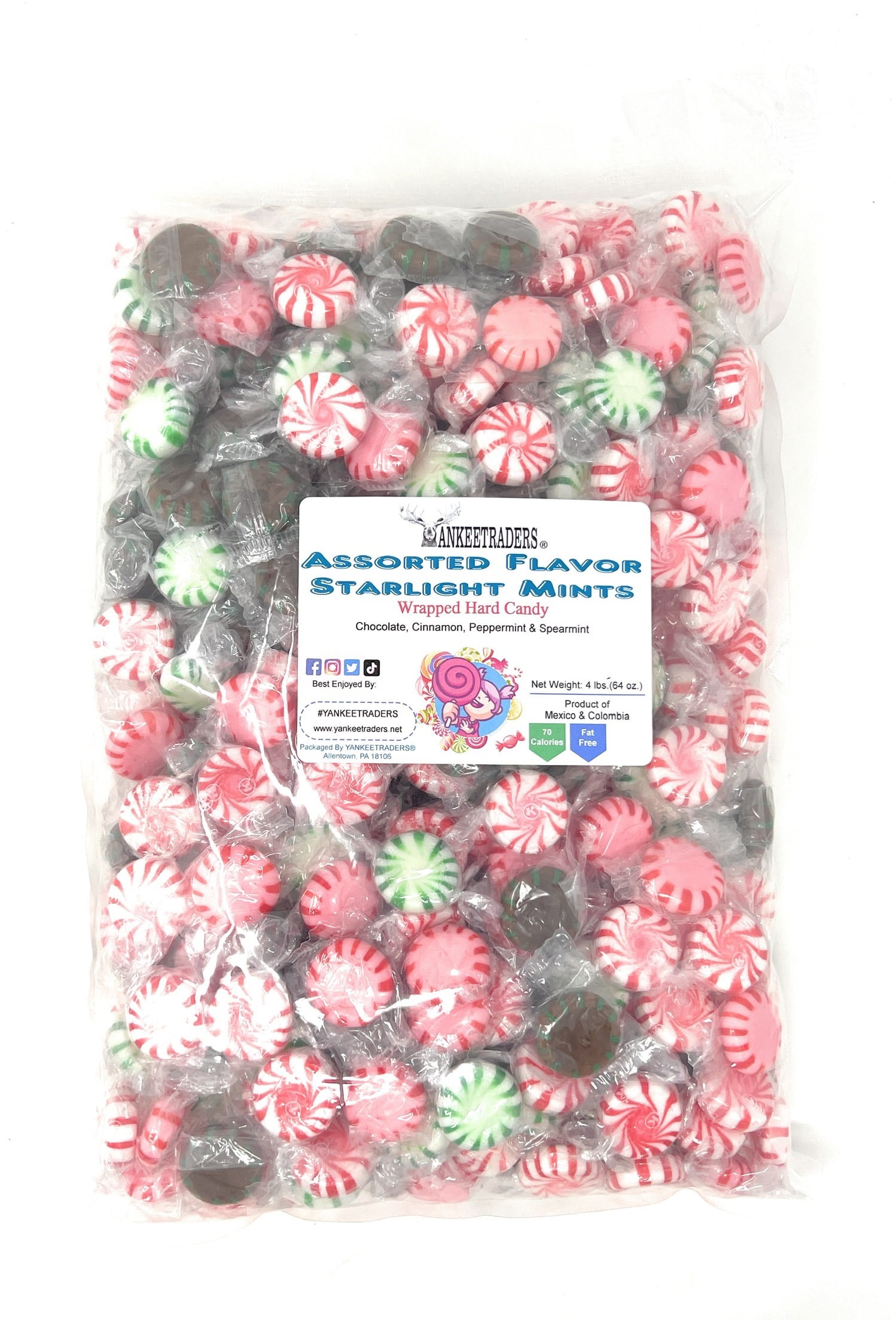 YANKEETRADERS Brand Starlight Mints, Assorted Flavors, 4 Pound ...