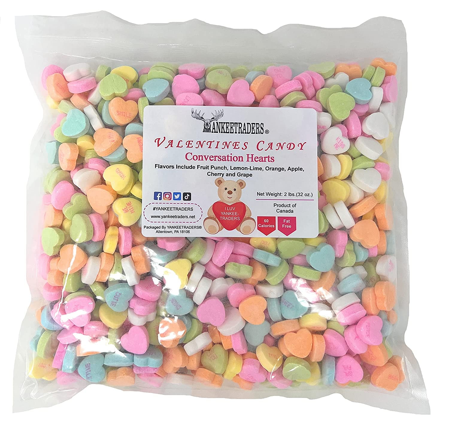 YANKEETRADERS® Conversation Hearts - 2 lbs. - Walmart.com