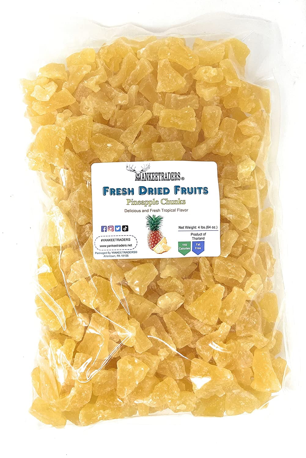 YANKEETRADERS® Dried Pineapple Chunks - 4 lbs. - Walmart.com