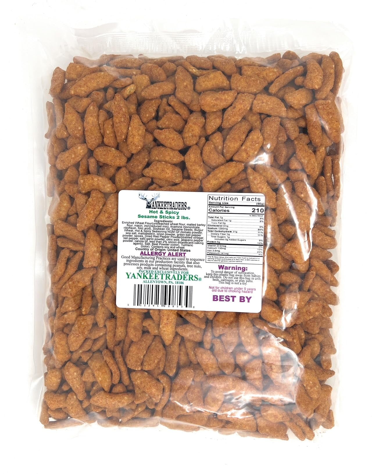 YANKEETRADERS Hot & Spicy AKF18 Sesame Sticks, 2 Pounds - Walmart.com