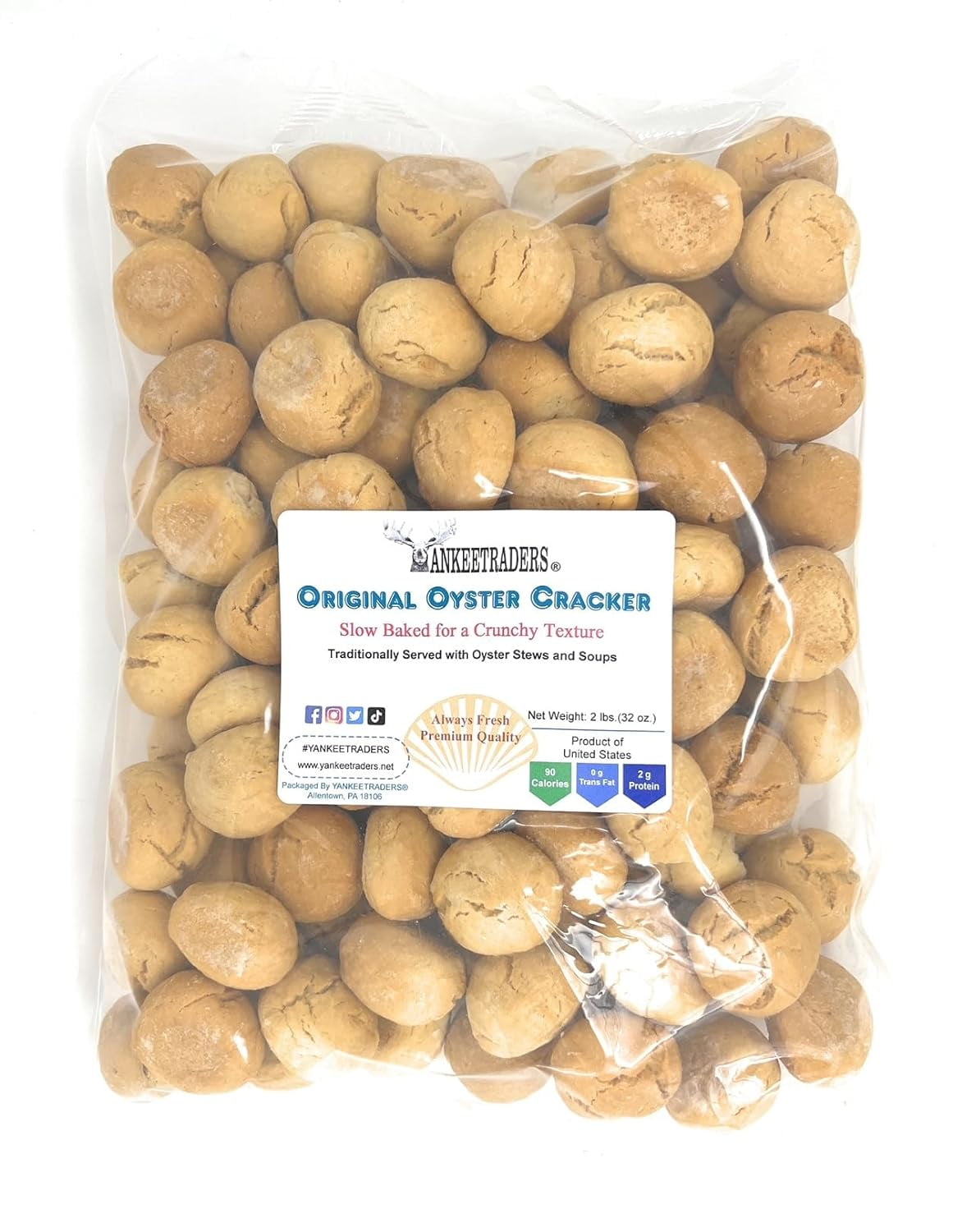 YANKEETRADERS® Original Oyster Crackers, Jumbo Size 2 Pounds - Walmart.com