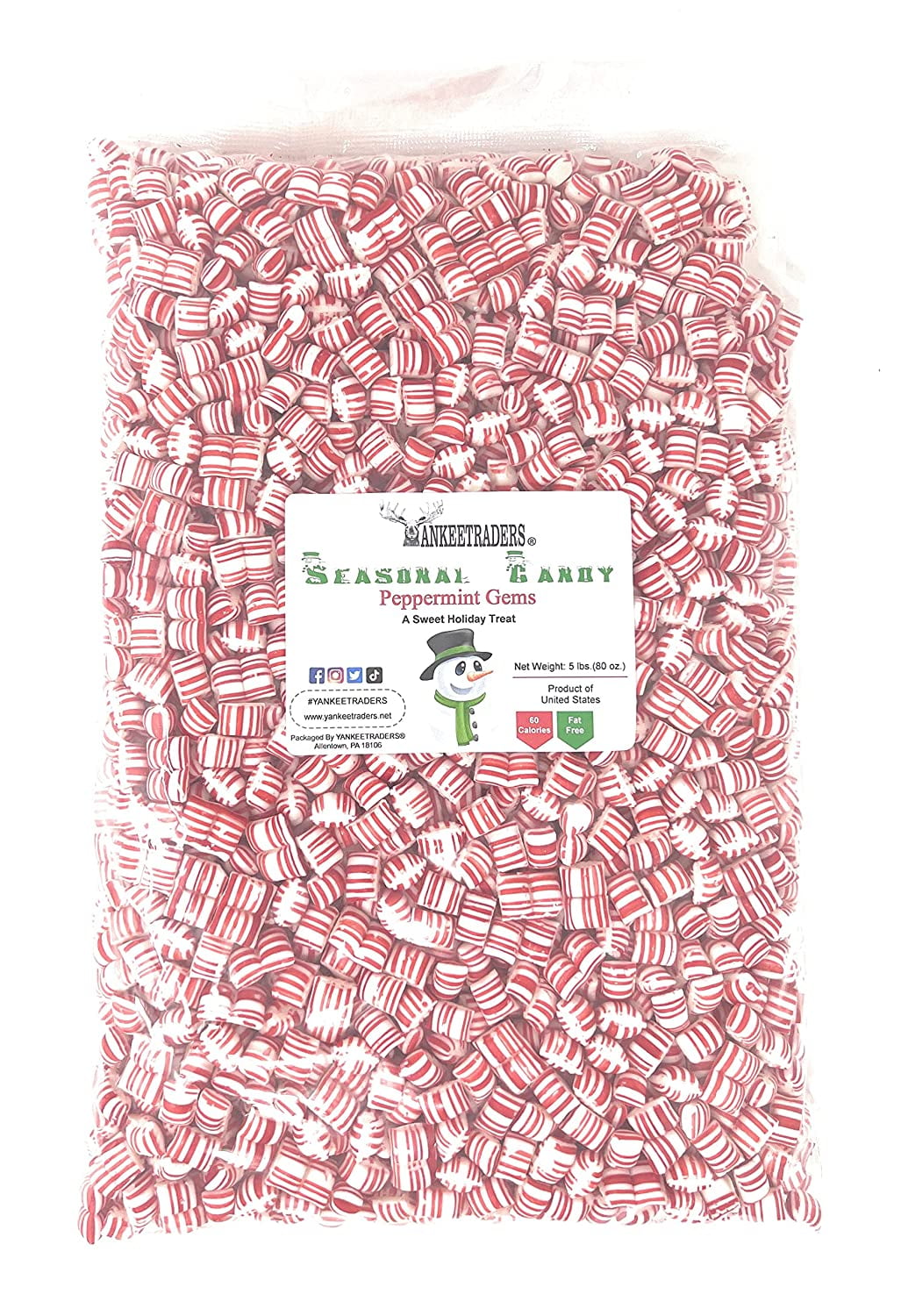 YANKEETRADERS® Peppermint Gems Candy, 5 lbs. - Walmart.com