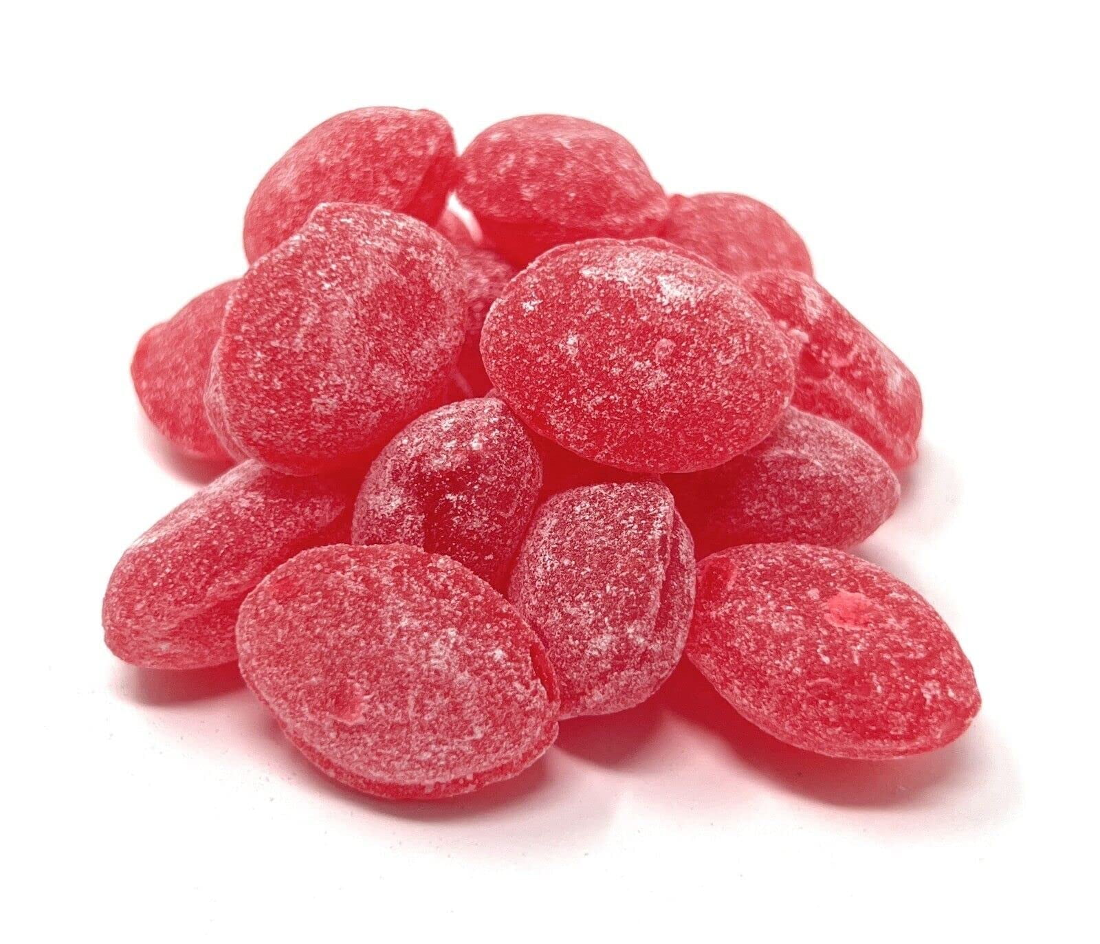 YANKEETRADERS Raspberry Hard Sanded BCF26 Candy Drops, 40 Oz. Bulk Bag ...